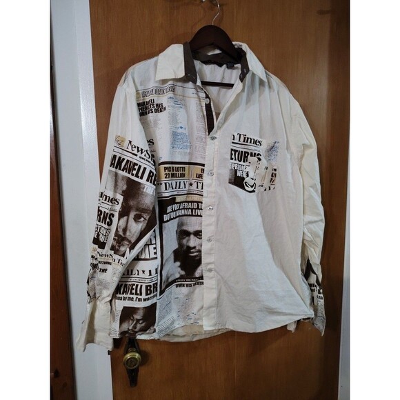 Makaveli | Shirts | Vintage Makaveli Mens Tupac Button Short Sleeve ...